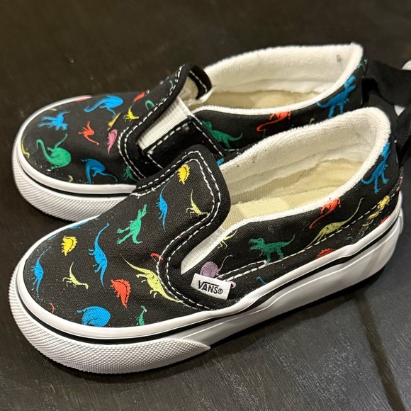 Vans | Shoes | Vans Slip On Boy Shoes Dinosaurs Size 6 Toddler | Poshmark